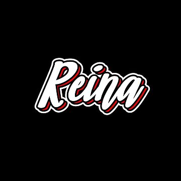 "Reina first name - hand lettering design" Sticker by sulies | Redbubble