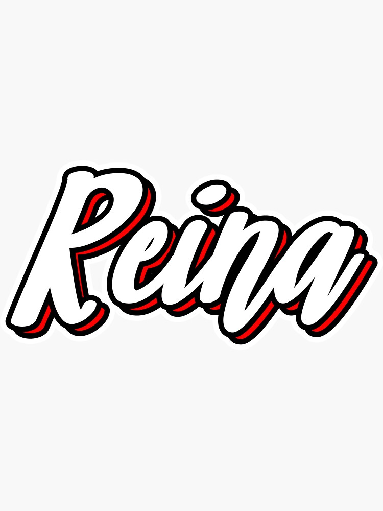 "Reina first name - hand lettering design" Sticker by sulies | Redbubble