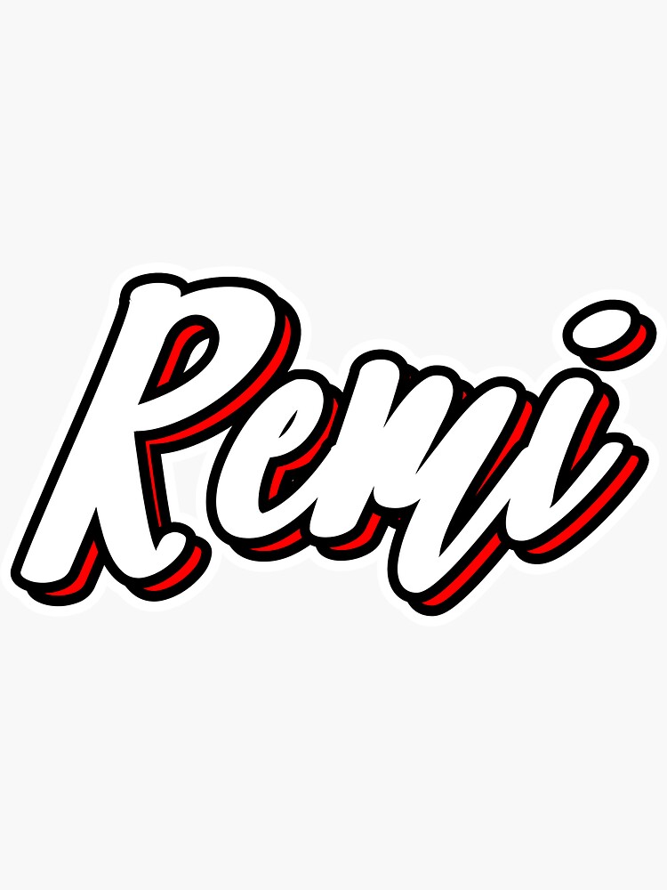 "Remi first name - hand lettering design" Sticker by sulies | Redbubble