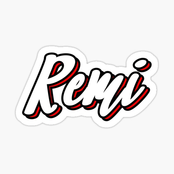 "Remi first name - hand lettering design" Sticker by sulies | Redbubble