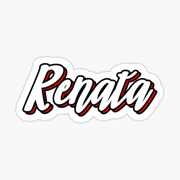 Pegatina con la obra «Nombre de Renata - diseño de letras a mano» de ...