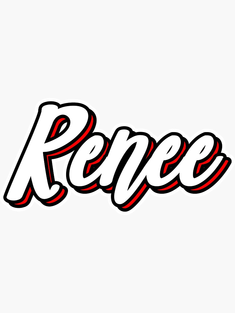 "Renee first name - hand lettering design" Sticker by sulies | Redbubble