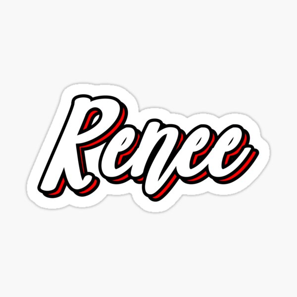 "Renee first name - hand lettering design" Sticker by sulies | Redbubble