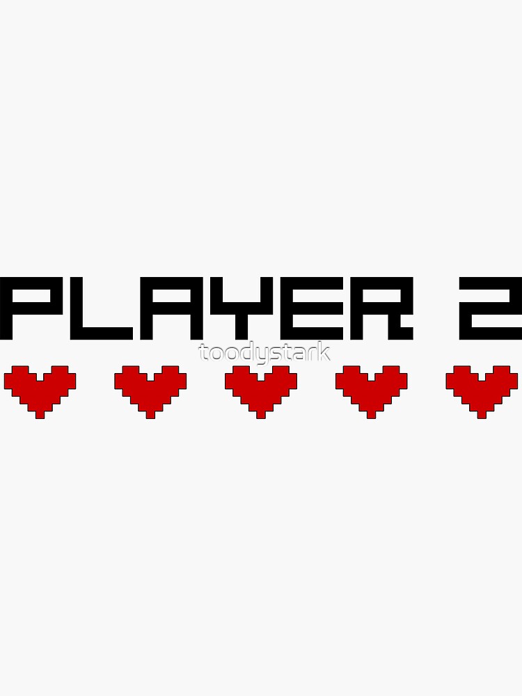 "Player 2" Sticker for Sale by toodystark | Redbubble