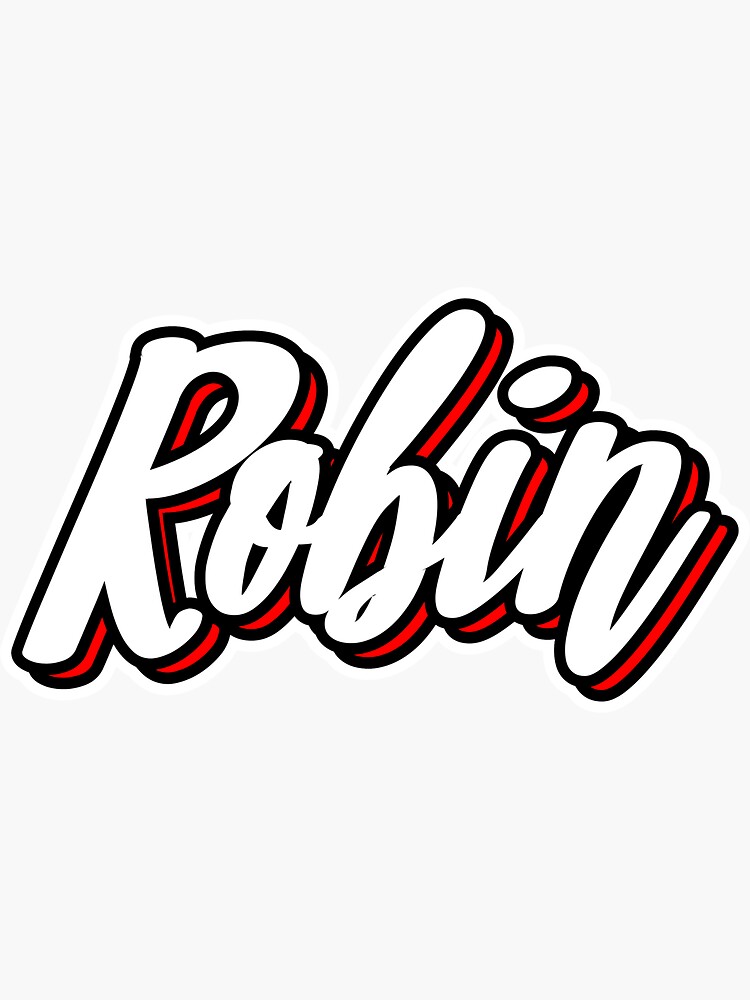 "Robin Vorname - Handlettering Design" Sticker von sulies | Redbubble