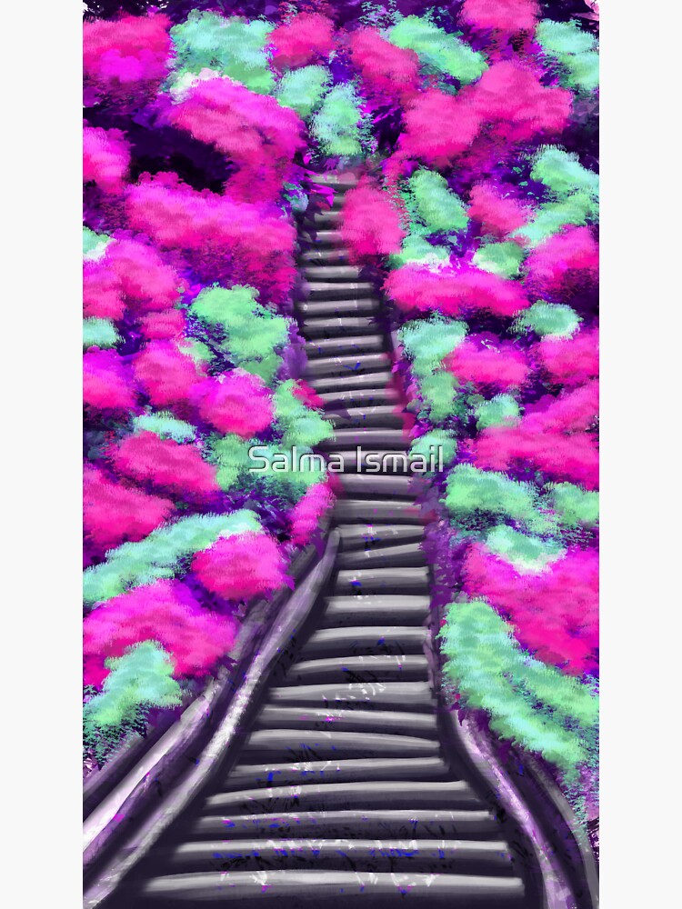 "Creeping lavender fields" Sticker by lemartgallery | Redbubble