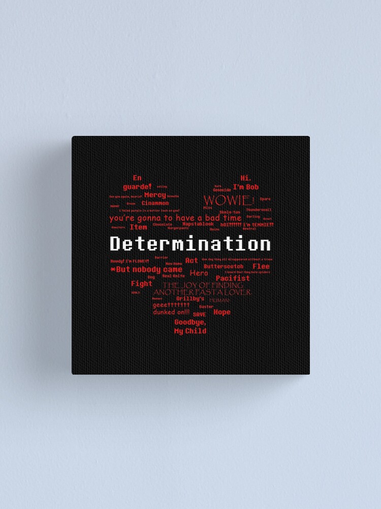 "Undertale Word Heart" Canvas Print for Sale by Sebas0698 | Redbubble