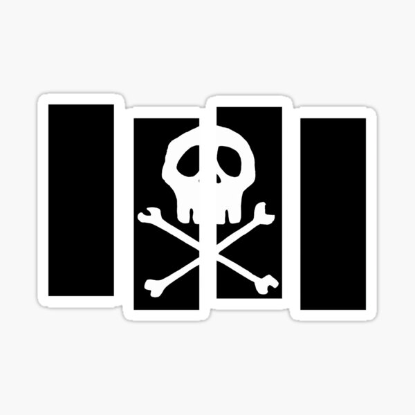  Skull And Crossbones Flag Sticker For Sale By Getonboardman Redbubble