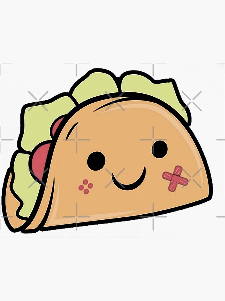 "Twenty4tim - Smiling Taco Artwork" Sticker for Sale by Ideas-Heaven ...