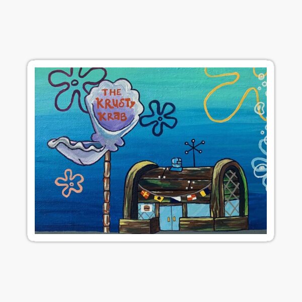 "The Krusty Krab" Sticker by nicole-emma | Redbubble