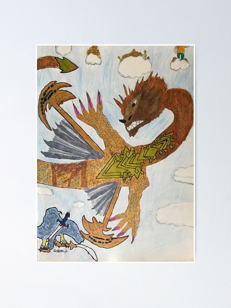 "Sky High Battle" Poster for Sale by EssenArtByKota | Redbubble