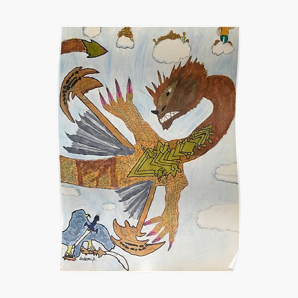 "Sky High Battle" Poster for Sale by EssenArtByKota | Redbubble