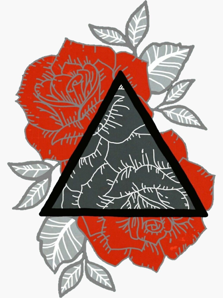 "Roses triangle" Sticker for Sale by arieldebeer | Redbubble