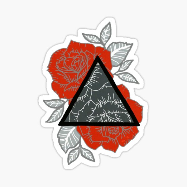 "Roses triangle" Sticker for Sale by arieldebeer | Redbubble