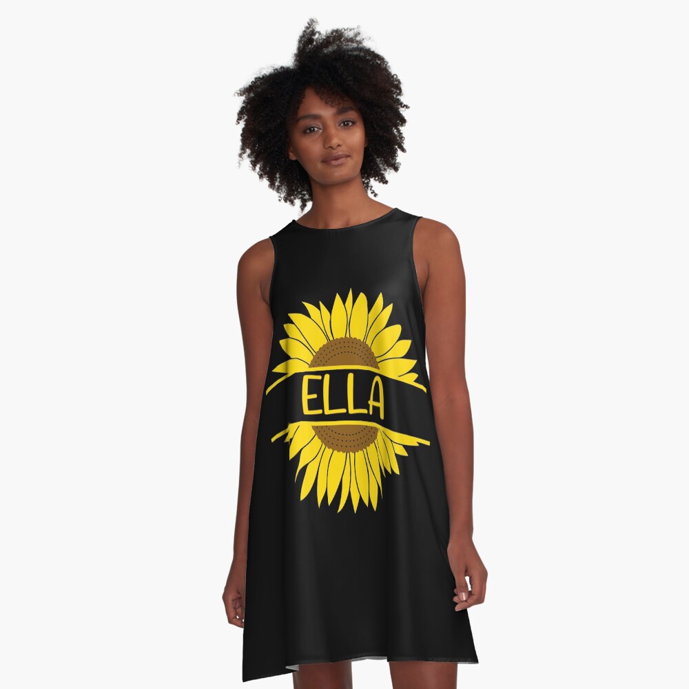 "Ella Name Tag Sunflower" Sticker for Sale by ToniaKroeger | Redbubble