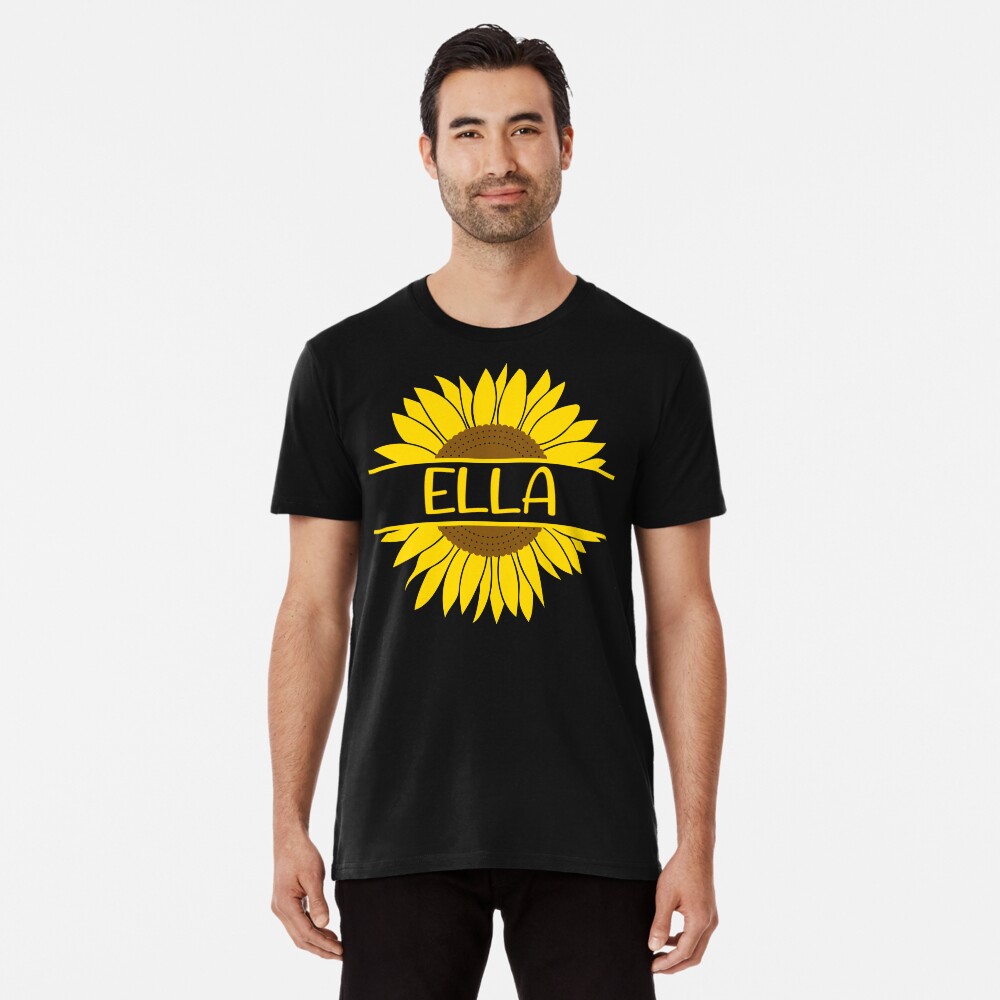 "Ella Name Tag Sunflower" Sticker for Sale by ToniaKroeger | Redbubble