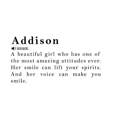 "Addison Name Definition Meaning" Art Board Print for Sale by ...