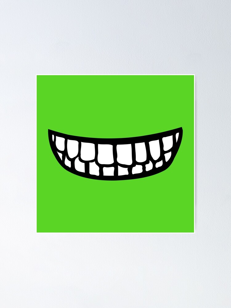 "Funny big smiling mouth mask | Green" Poster by metin1331 | Redbubble