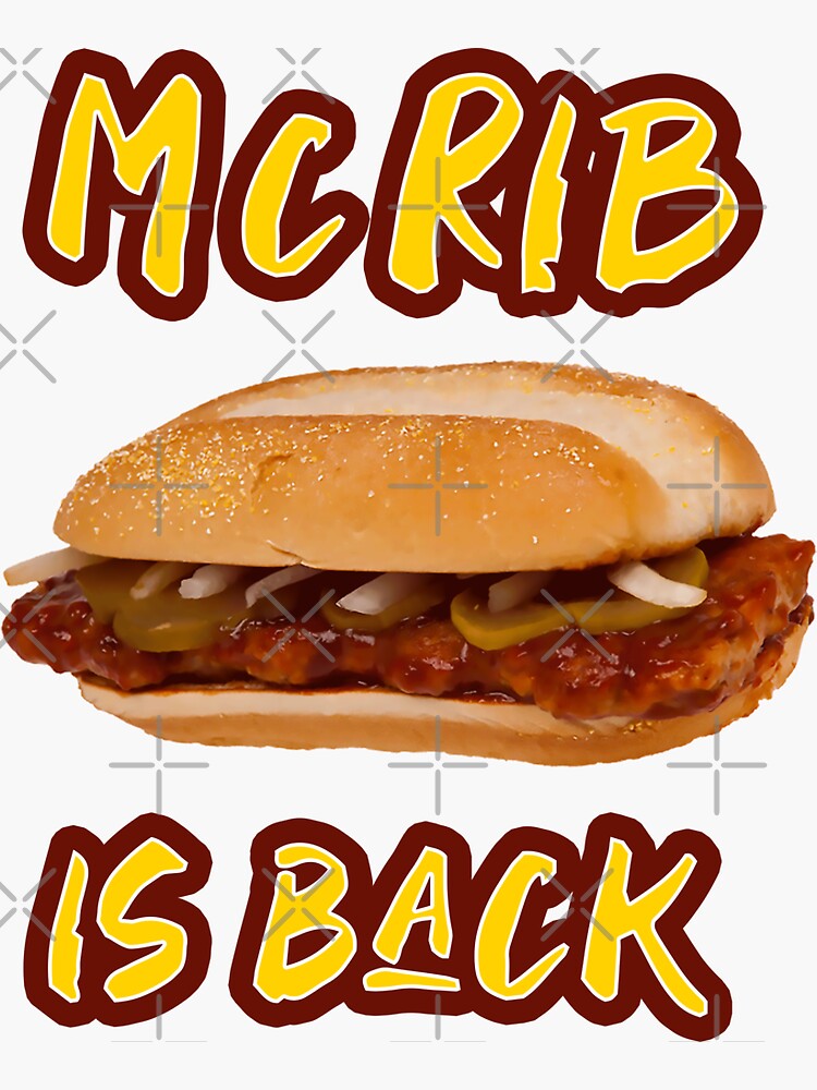 "It's McRib Season!" Sticker for Sale by Brooke1788 | Redbubble