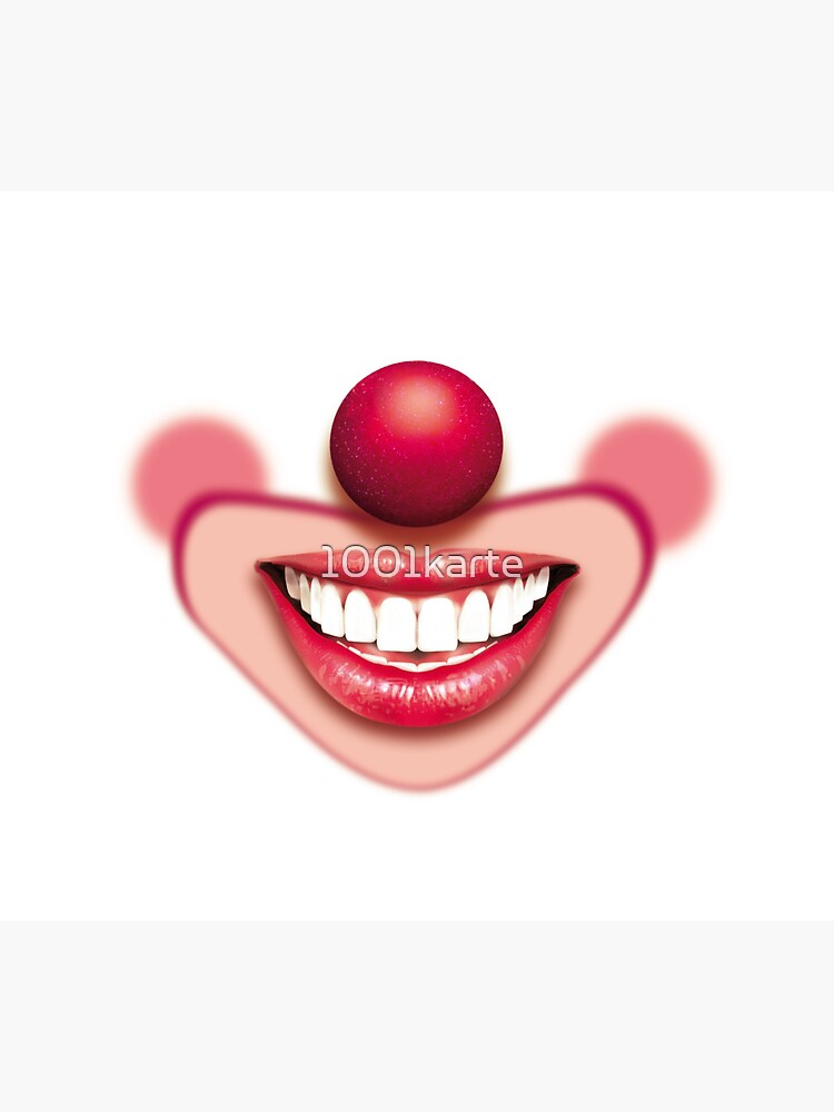 "Clown mask, smiling mouth" Sticker by 1001karte | Redbubble