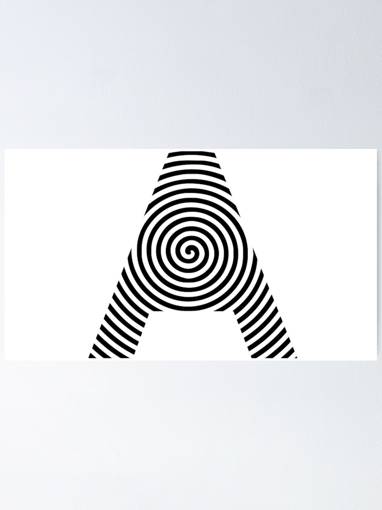 "Alphabet illusion optic" Poster by YAZIDSHOP | Redbubble