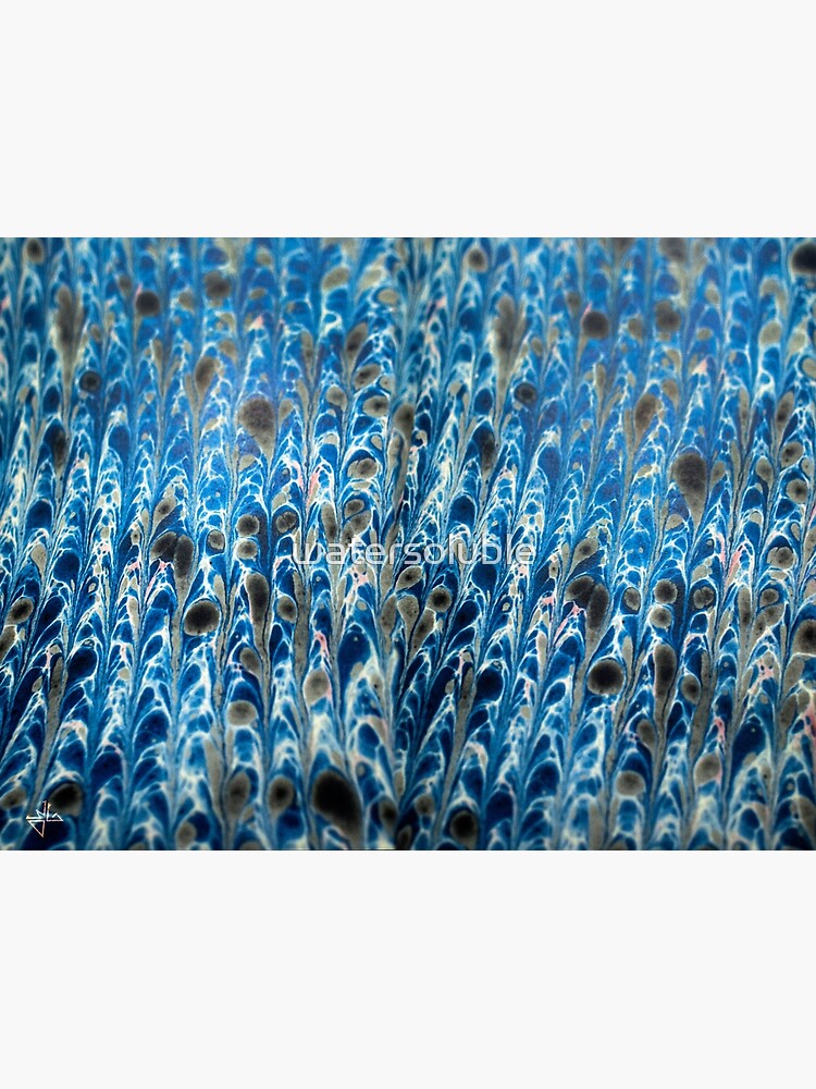 "marbled paper - ink blue sea" Poster by watersoluble | Redbubble