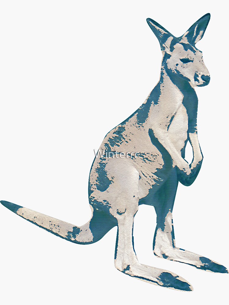 "Kangaroo - Jump" Sticker for Sale by Winterrr | Redbubble