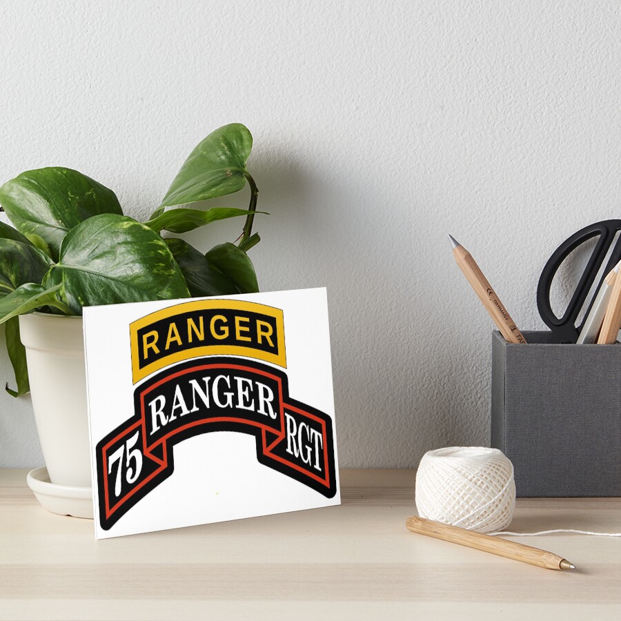 "75th Ranger Regiment with Ranger Tab" Art Board Print by Buckwhite ...