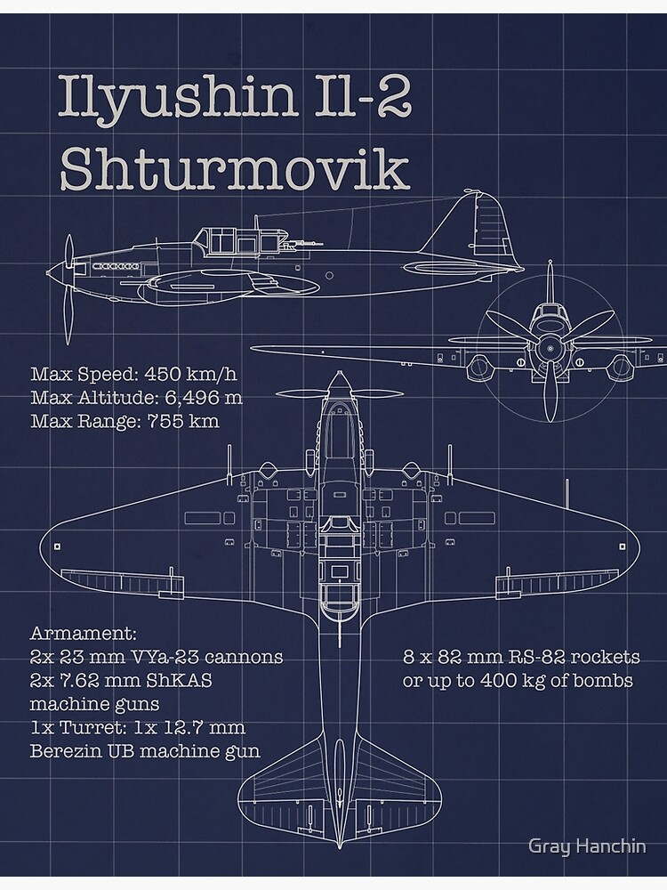 Póster «Plano de Ilyushin Il-2 Shturmovik» de Grayhanch | Redbubble