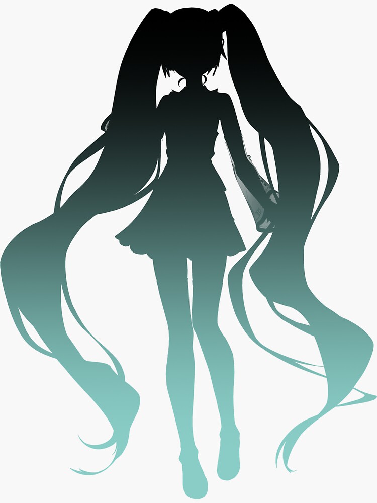"Hatsune Miku NT Shadow Art" Sticker for Sale by VocaloidTrash | Redbubble