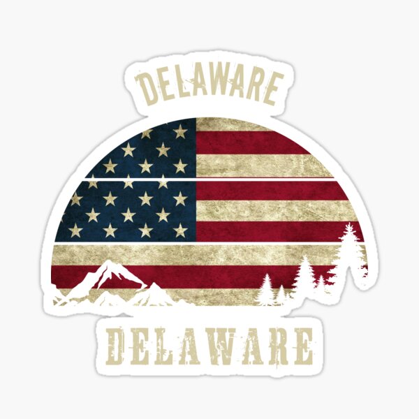 "Delaware USA Flag" Sticker for Sale by Patterniss | Redbubble