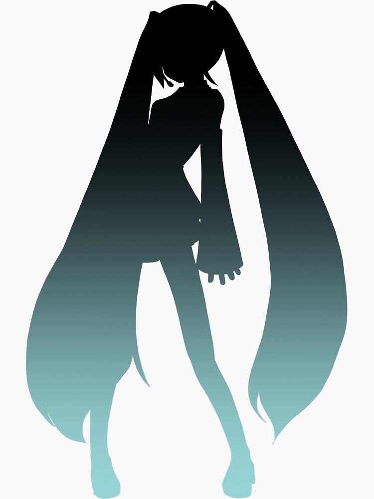 "Hatsune Miku V2 Shadow Art" Sticker for Sale by VocaloidTrash | Redbubble
