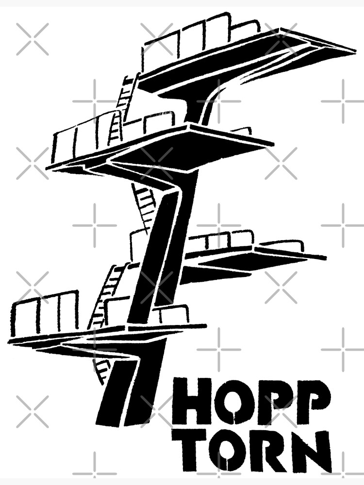 "Black Stencil Diving Platform, High Dive" Poster for Sale by danceink ...