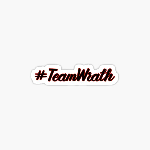 "Team Wrath Red Outline" Sticker for Sale by ravenroe | Redbubble
