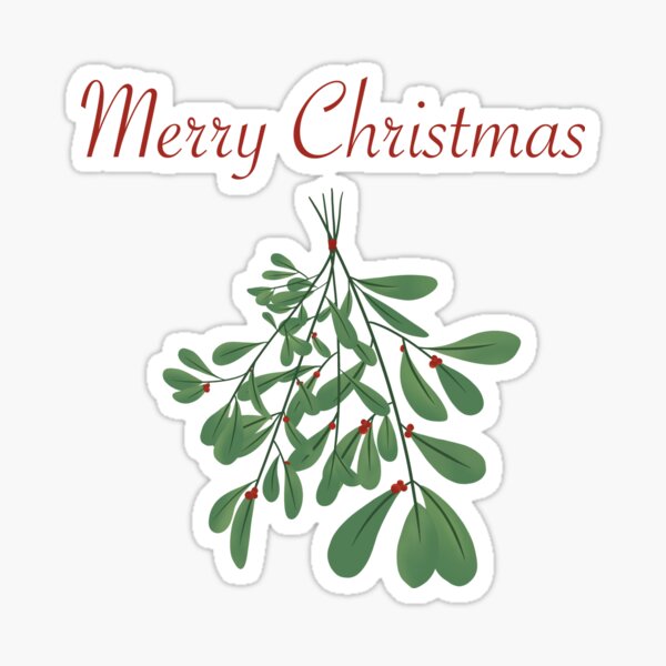 "Minimalistic Mistletoe - Christmas Collection " Sticker for Sale by ...