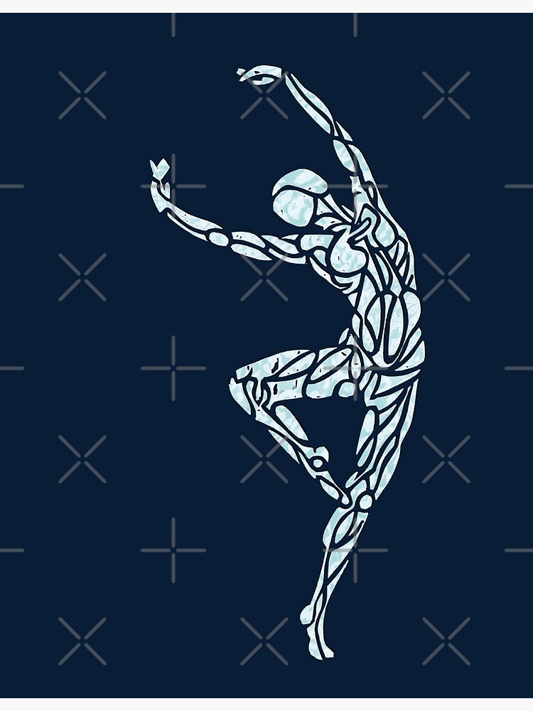 "Figurative Blue Pose Anatomy" Poster for Sale by danceink | Redbubble