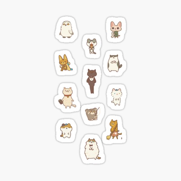 "Animal Restaurant Sticker Set - Staff Set 1" Sticker for Sale by ...