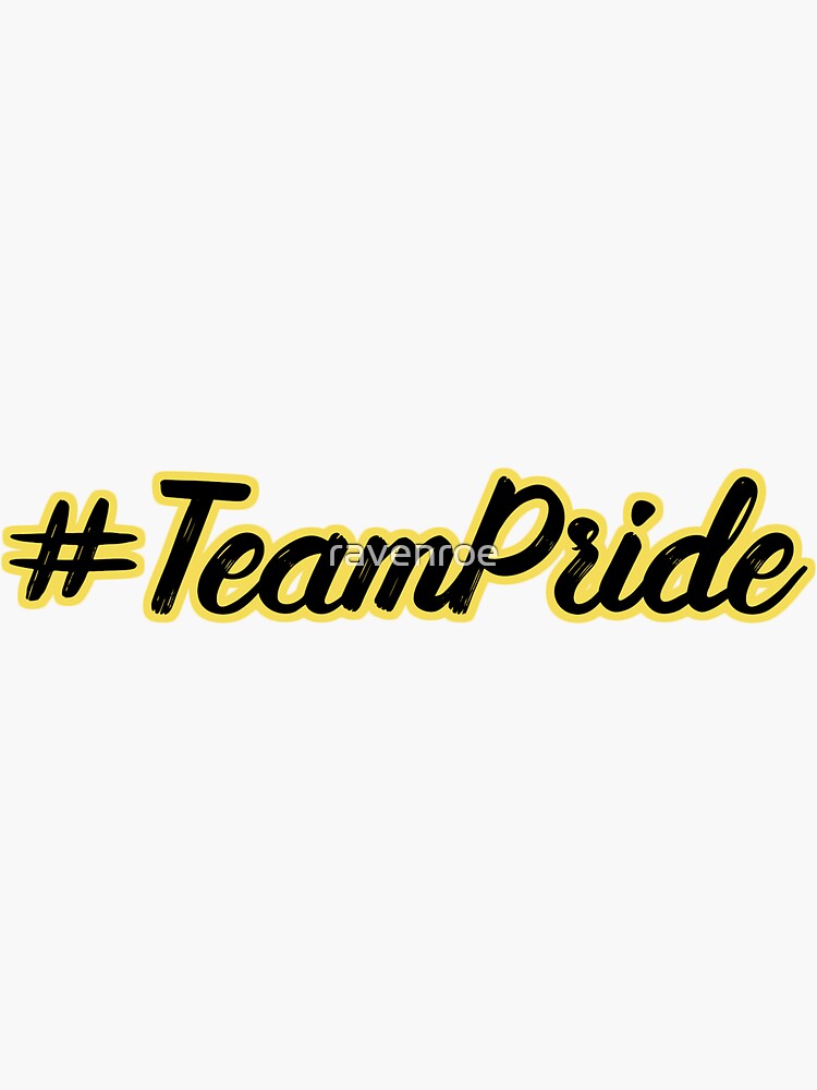 "Team Pride Gold Outline" Sticker for Sale by ravenroe | Redbubble