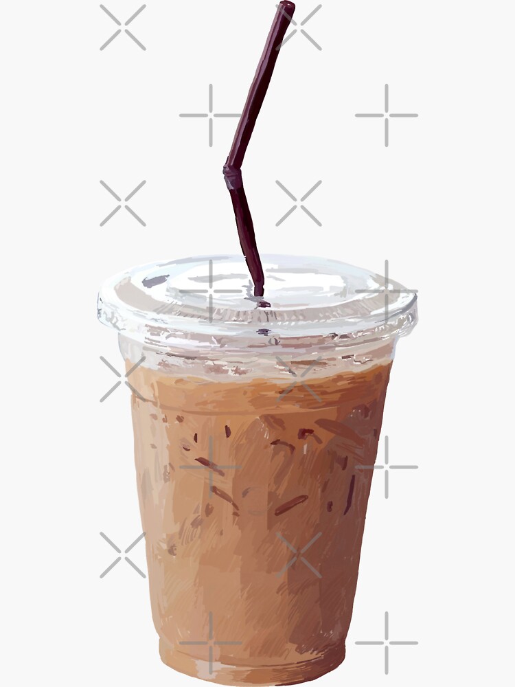 "Iced Coffee " Sticker by cART1 | Redbubble