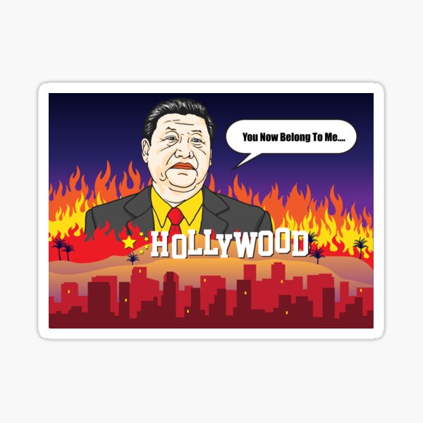 "CCP Owns Hollywood" Sticker by ReRevolution | Redbubble