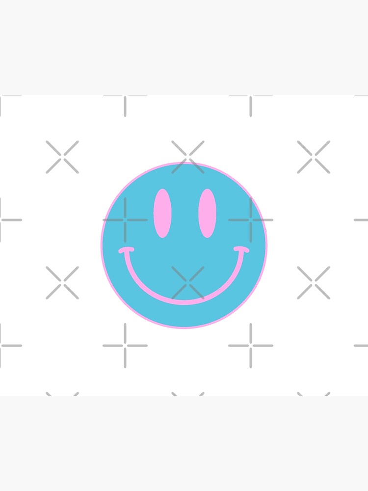 "Pink and teal smiley face" Art Print by Als10806 | Redbubble
