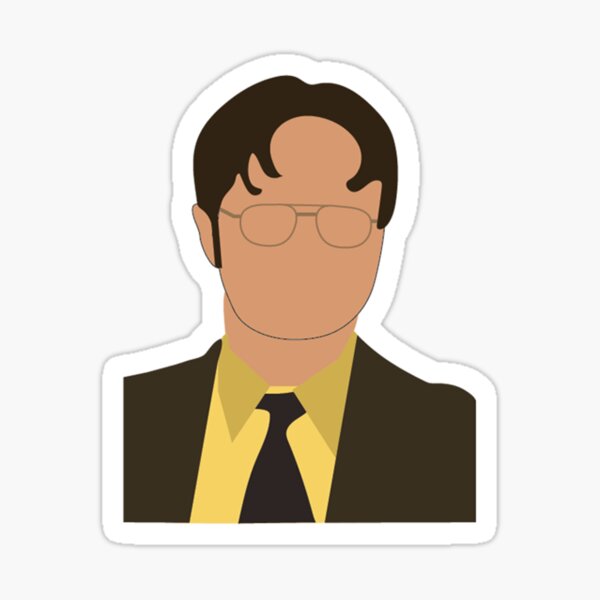 "Dwight Face Sticker" Sticker by type1creative | Redbubble