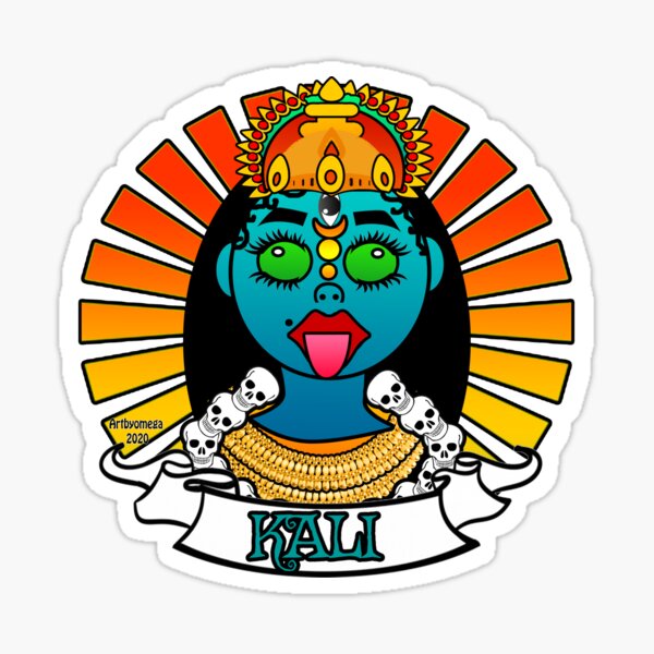 "Hindu Goddess Kali" Sticker for Sale by artbyomega | Redbubble