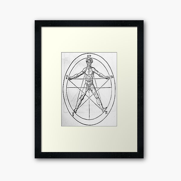 "Pentagram and Human body" Framed Art Print for Sale by leilanidav ...