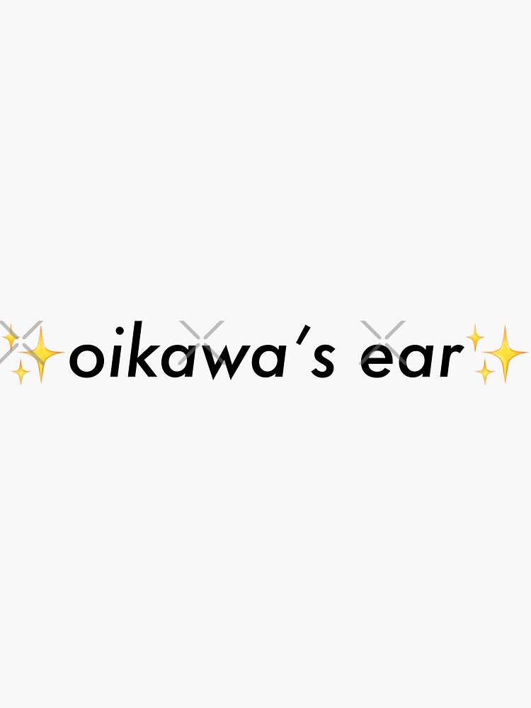 "oikawa ear | hq" Sticker for Sale by irianmann | Redbubble