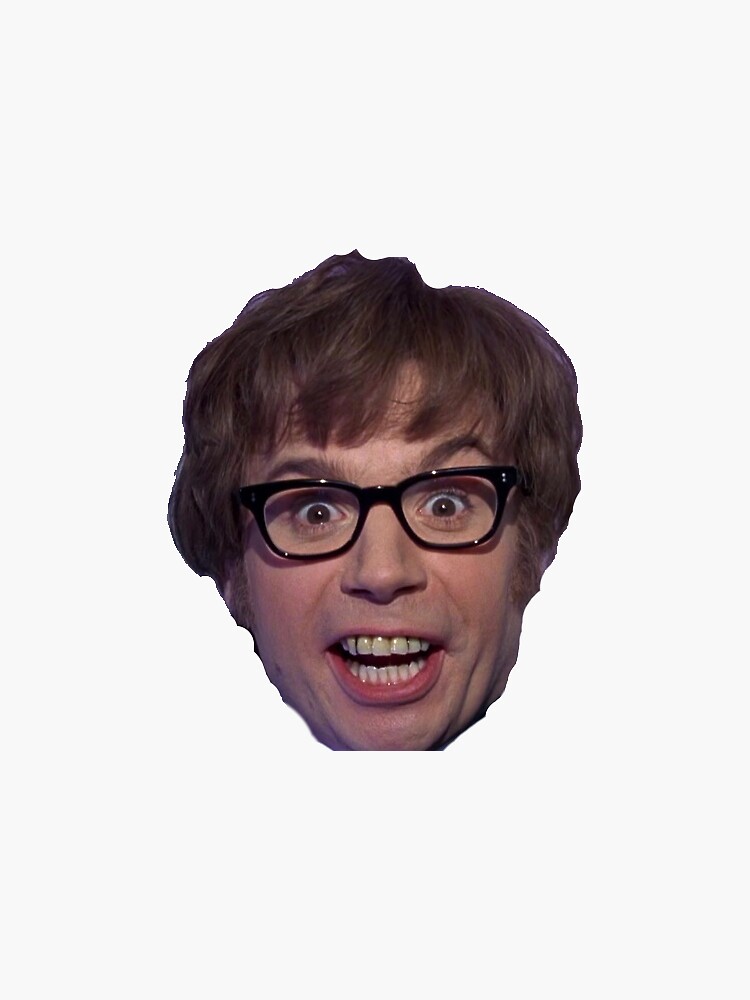 "Austin Powers Face" Sticker for Sale by Sawfan2013 | Redbubble