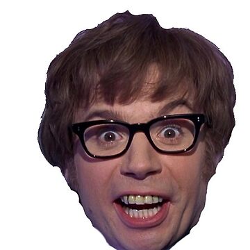 "Austin Powers Face" Sticker for Sale by Sawfan2013 | Redbubble
