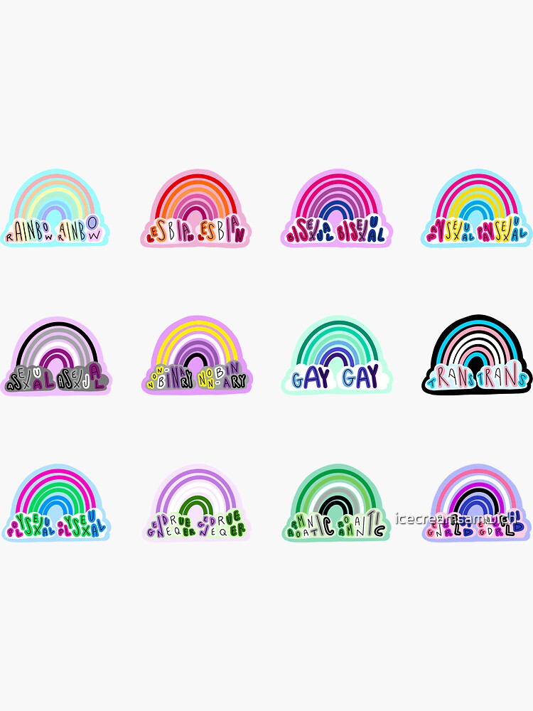 "Rainbow Sticker Pack (12 pack)" Sticker for Sale by icecreamsamwich ...