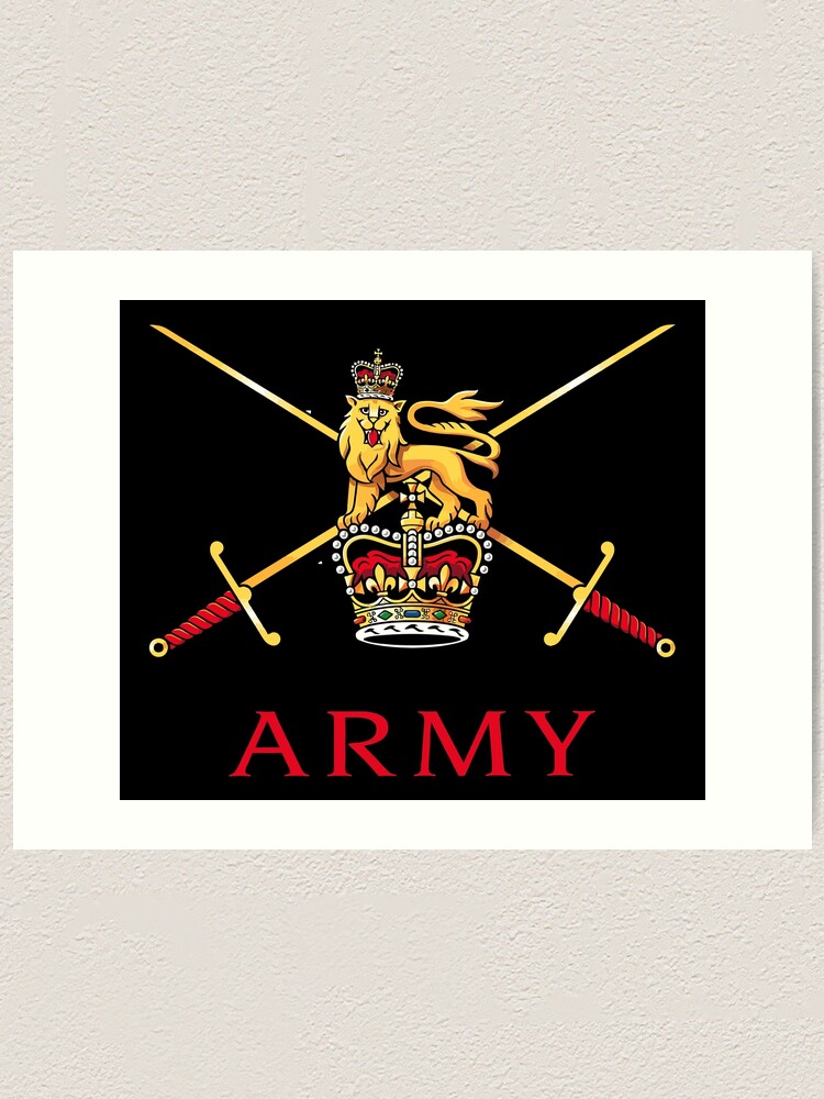 "THE BRITISH ARMY CREST UNITED KINGDOM ARMED FORCES" Art Print for Sale ...