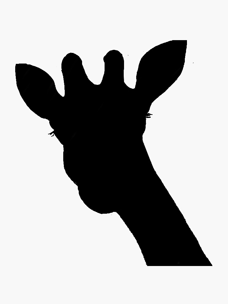 "Giraffe Shadow Drawing" Sticker for Sale by kerryperegrine | Redbubble